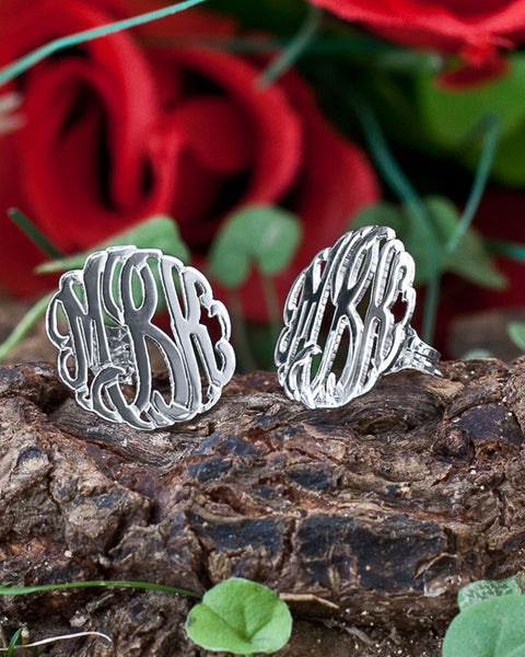 Personalized Cursive Script Initial Earrings – Online Jewelry Boutique